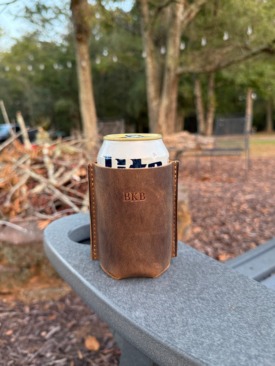 Sewn Can Cooler – Lindy Leather